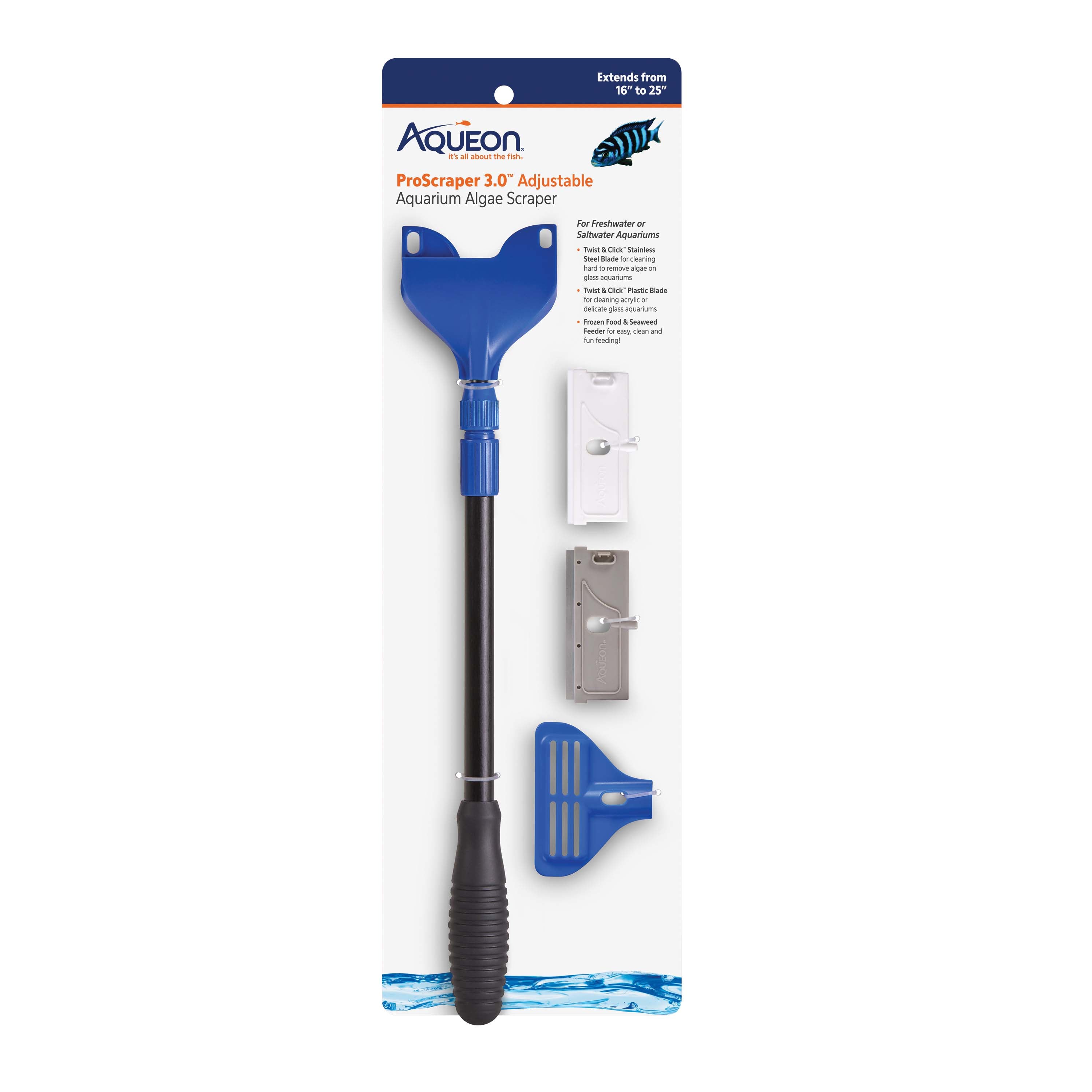 Aqueon ProScraper 3.0 Adjustable Aquarium Algae Scraper – KensFish.com