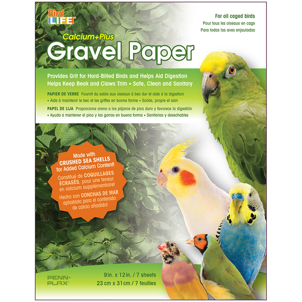 Penn Plax Bird Life Calcium Plus Gravel Paper 11"x17" – KensFish.com