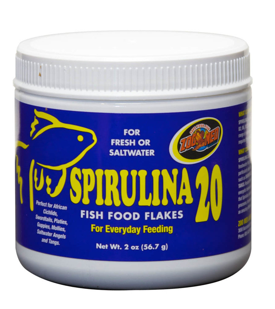 Zoo Med Spirulina 20 Fish Food Flakes – KensFish.com