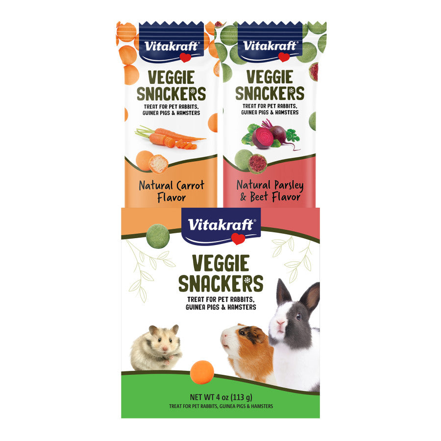 Vitakraft Veggie Snackers Carrot & Parsley Beet Small Animal Treat ...
