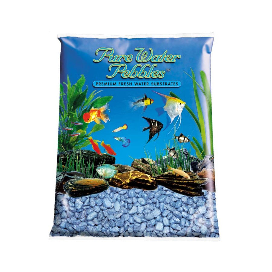 Pure Water Pebbles Frosted Aquarium Gravel Sapphire Blue 5 lb ...