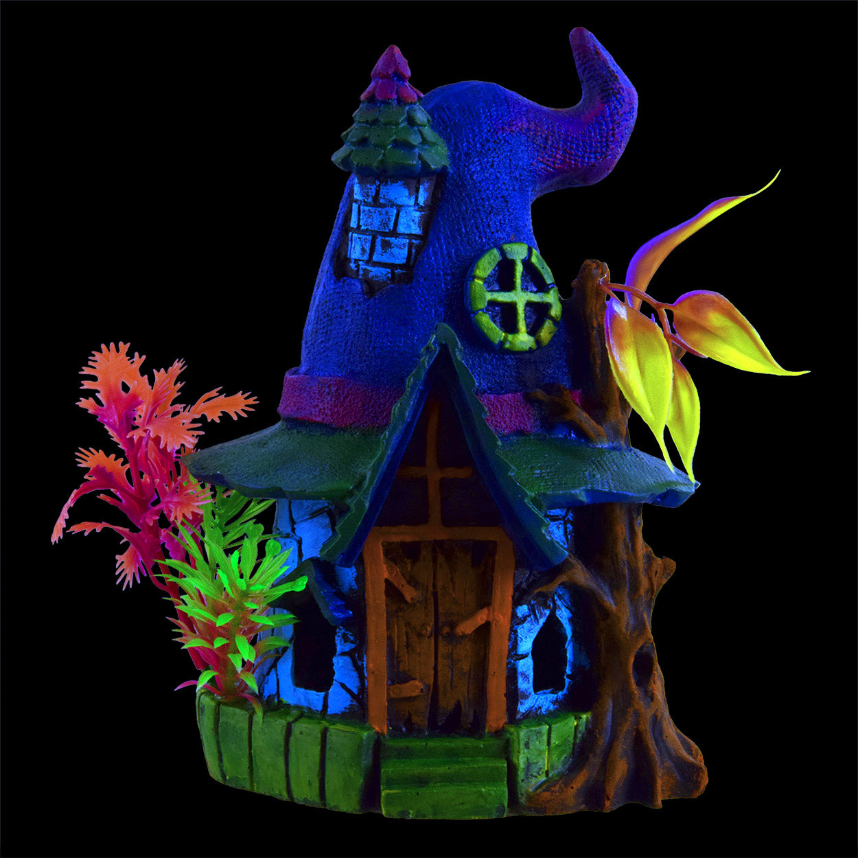 Underwater Treasures Glowing Wizard House – KensFish.com