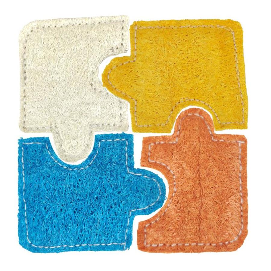 A&E Cages Nibbles Piece Out Puzzle Loofah Chew Small Animal Chew Toy ...
