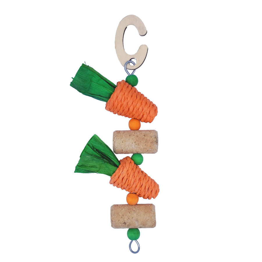 A&E Cages Nibbles Carrot & Cork Jingle Small Animal Chew Toy – KensFish.com