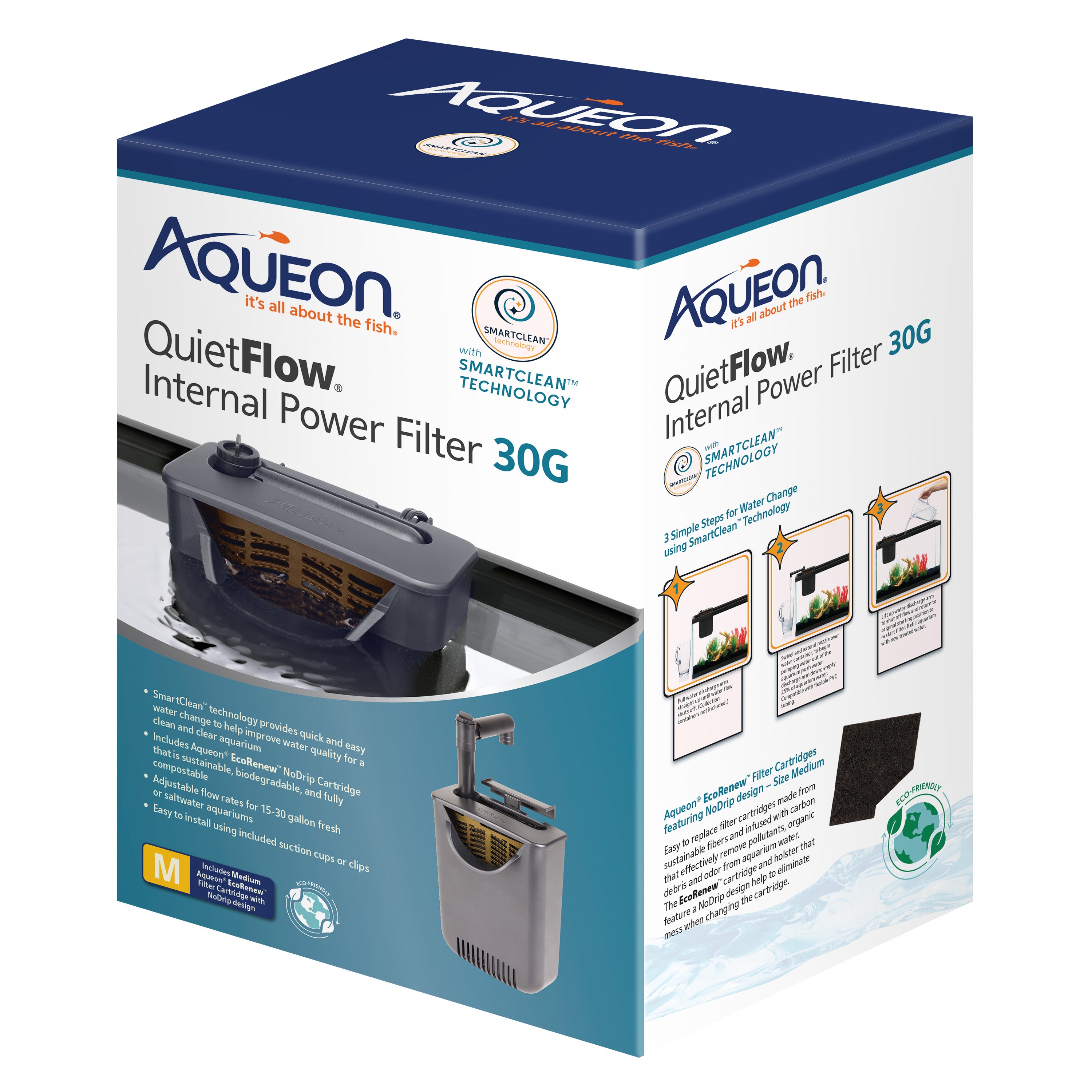 Aqueon Quiet Flow Internal Power Filter 30G – KensFish.com