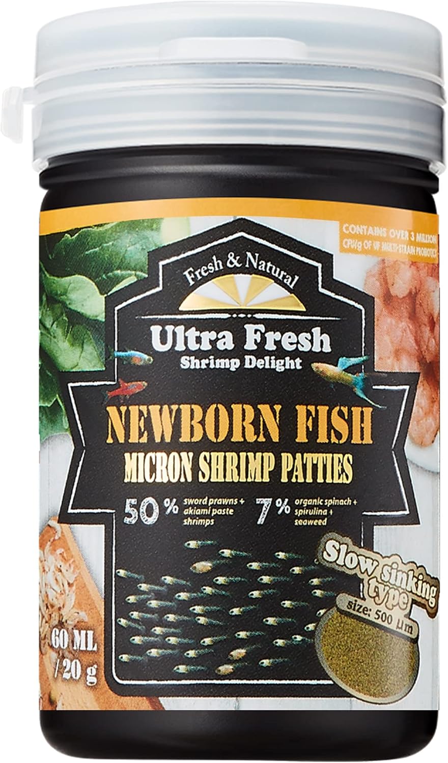 Ultra Fresh Newborn Fish Micron Shrimp Patties .7 oz. – KensFish.com