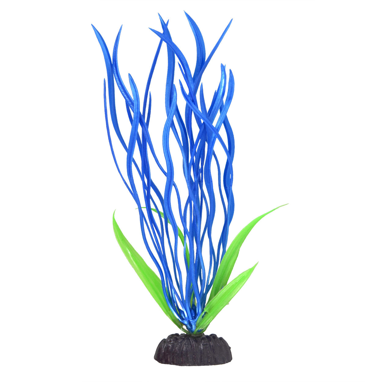 Underwater Treasures Pearl Finish Wave Val Double Blue Plastic Plant ...