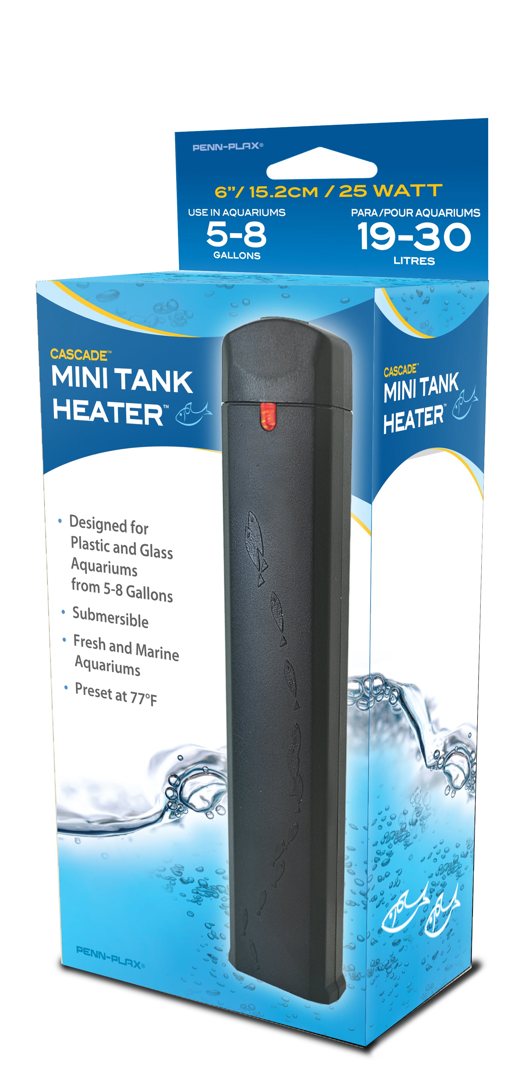 Cascade Mini Plastic Heater 25 Watt – KensFish.com