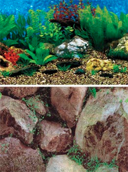 Penn Plax Background Hawaii Blue/Boulders 19.25" Tall (Sold by Ft ...