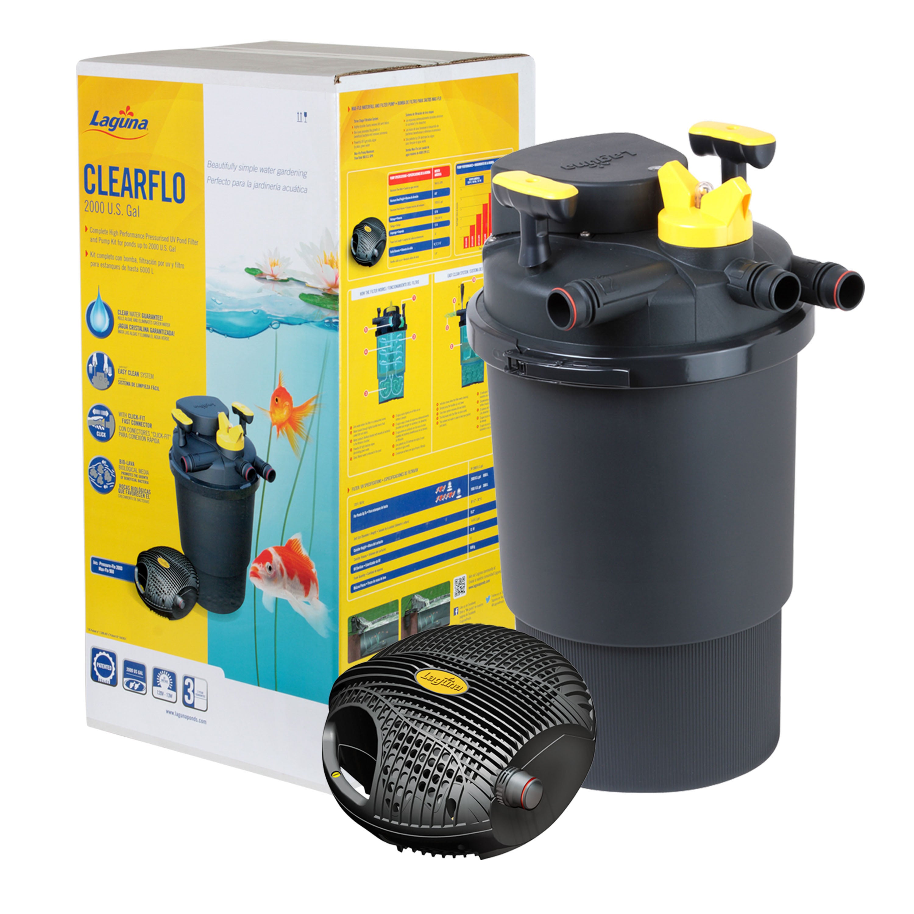Laguna Pressure Flo 2000 Pond Filter Kit – KensFish.com