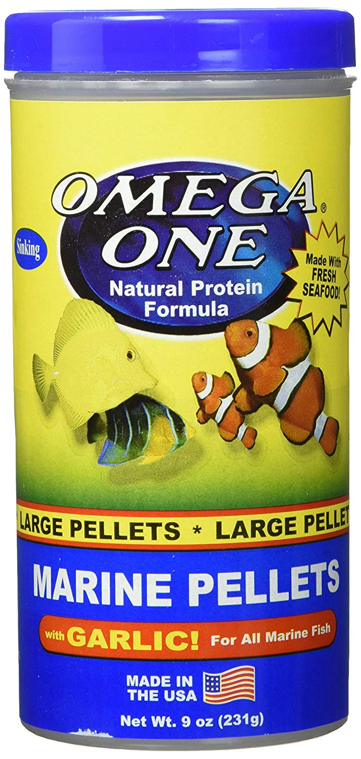 Omega One Sinking Large Marine Pellets with Garlic – KensFish.com